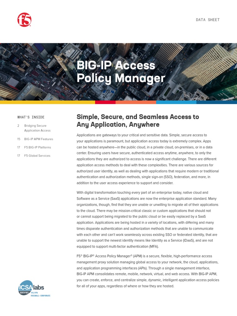 Big Ip Access Policy Manager Ds PDF | Download Free PDF | Cloud ... Big Ip Access Policy Manager Ds PDF | Download Free PDF | Cloud ...