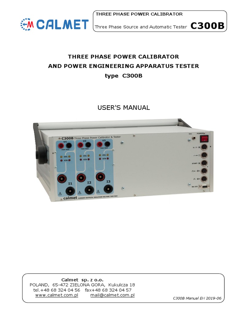 C300B Manual EN 2019-06 | PDF | Power Supply | Alternating Current