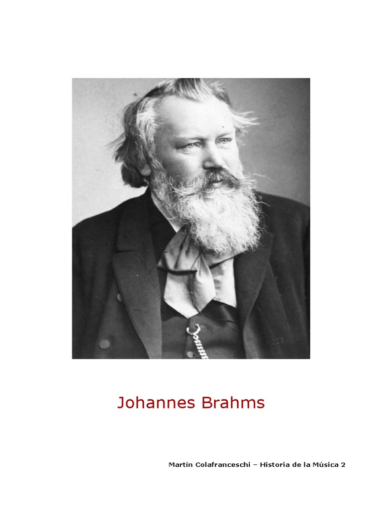 Brahms Historia de La Música PDF | PDF | Johannes Brahms | Robert Schumann