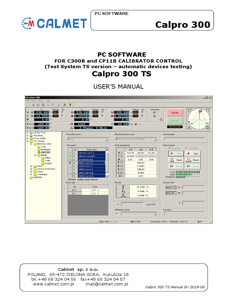 Calpro 300 TS Manual EN 2019-06 PDF | PDF | Microsoft Excel | Point Of Sale