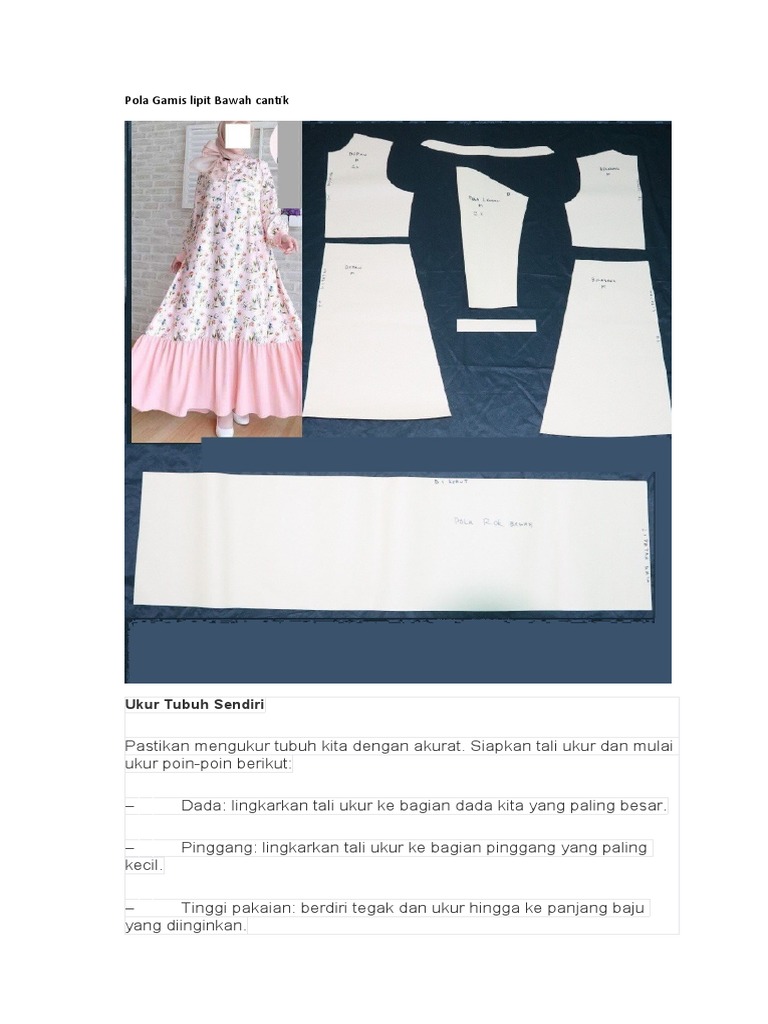 Pola Gamis Lipit Bawah Cantik | PDF