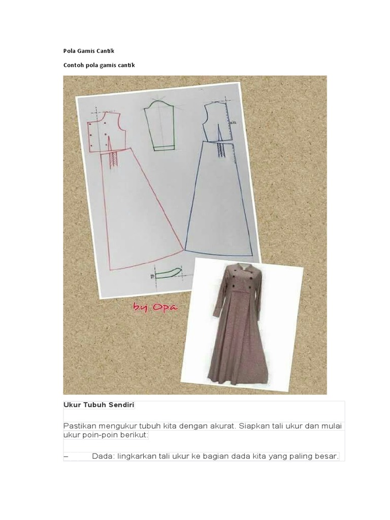 Pola Gamis Cantik | PDF