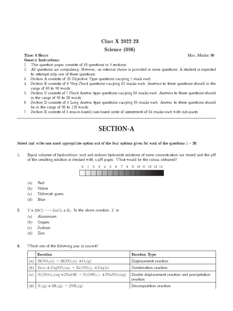 10TH Cbse Science Co-3 | PDF
