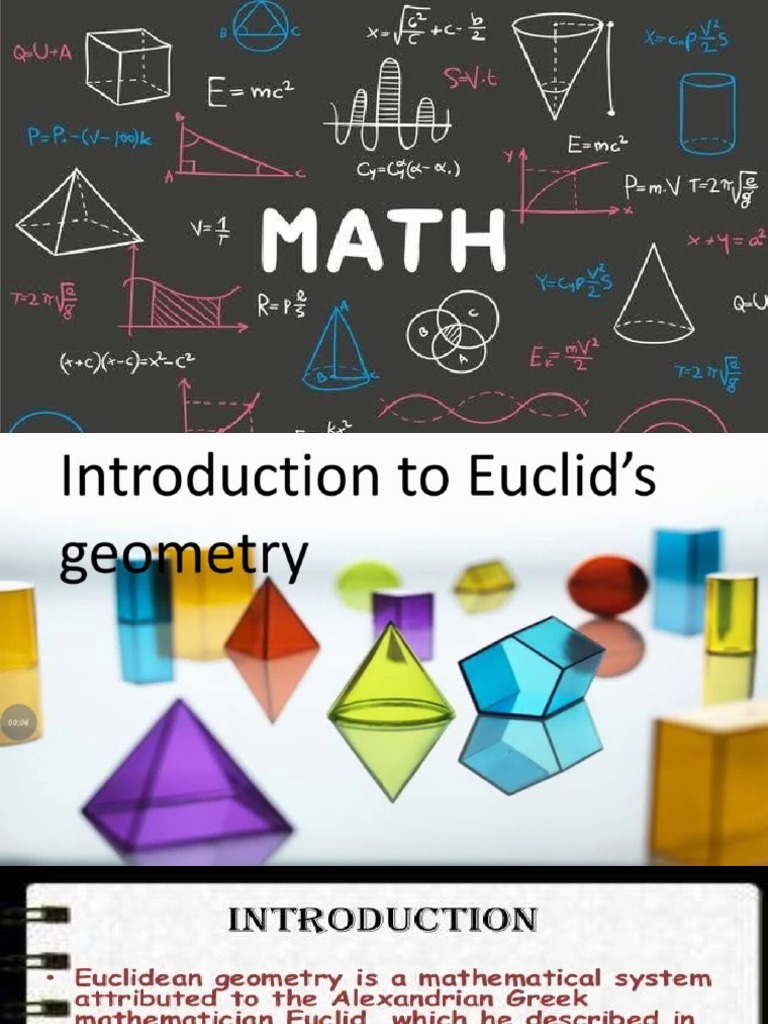 Maths Euclids Geometry Presentation | PDF | Line (Geometry) | Geometry