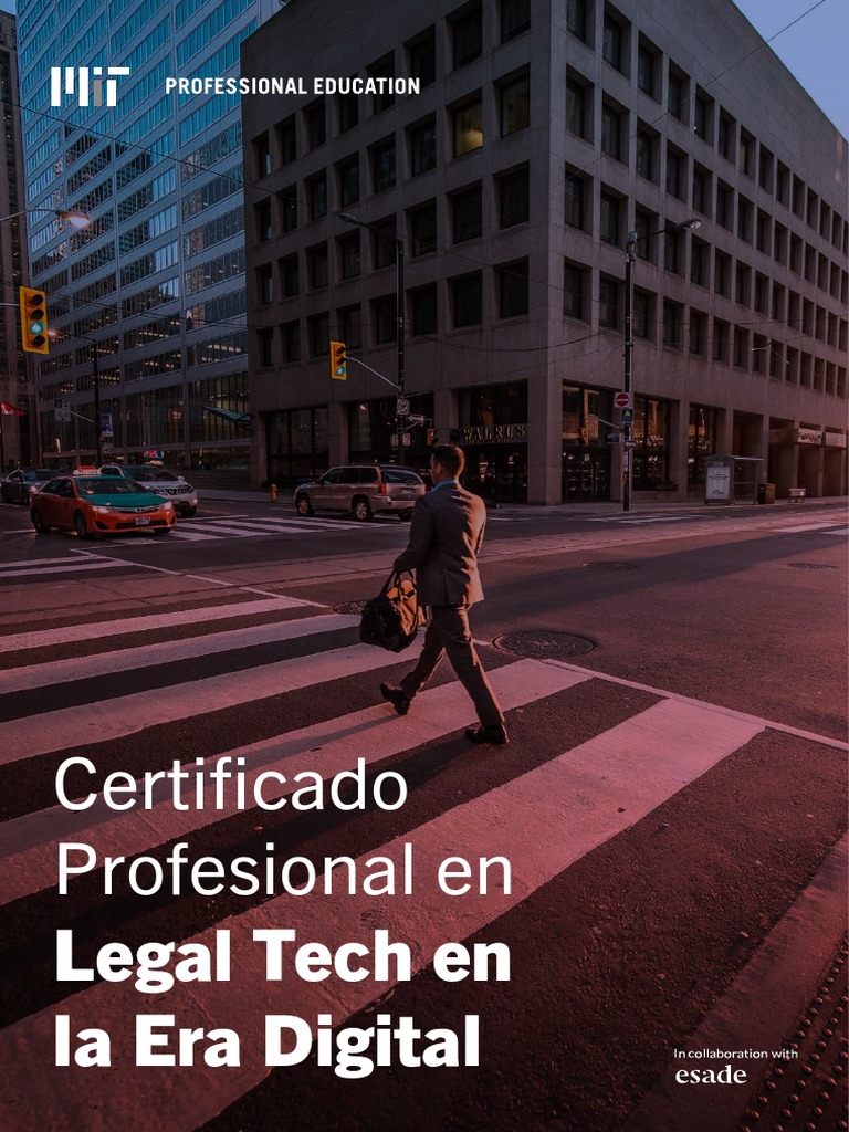 MIT Professional Education Certificado Profesional en Legal Tech en La Era Digital | PDF ...