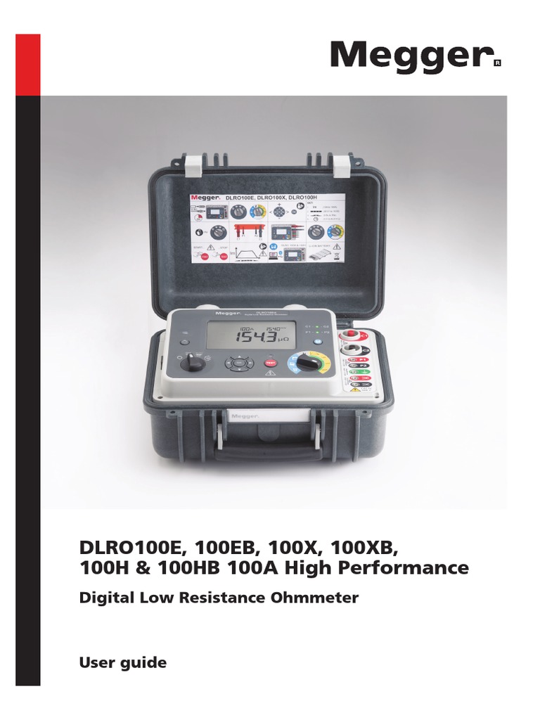 Megger DLRO100 Manual | PDF | Mains Electricity | Electrical Engineering