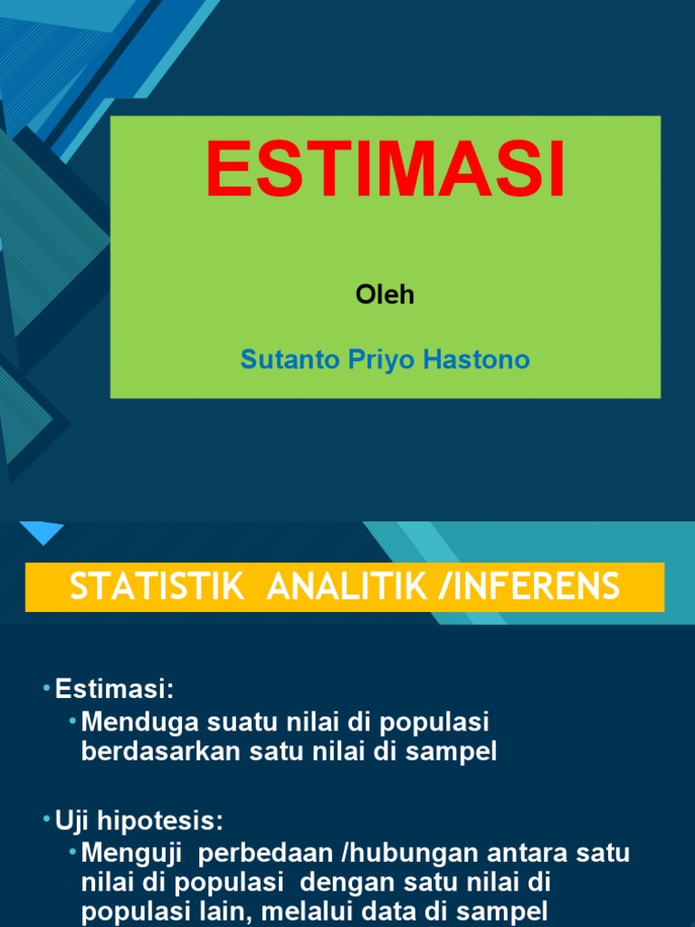 ESTIMASI | PDF