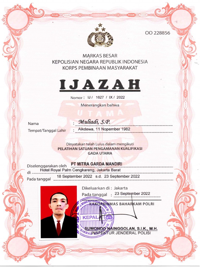 Ijazah Gada Pratama Muliadi (2022 - 12 - 07 08 - 42 - 06 UTC) PDF | PDF