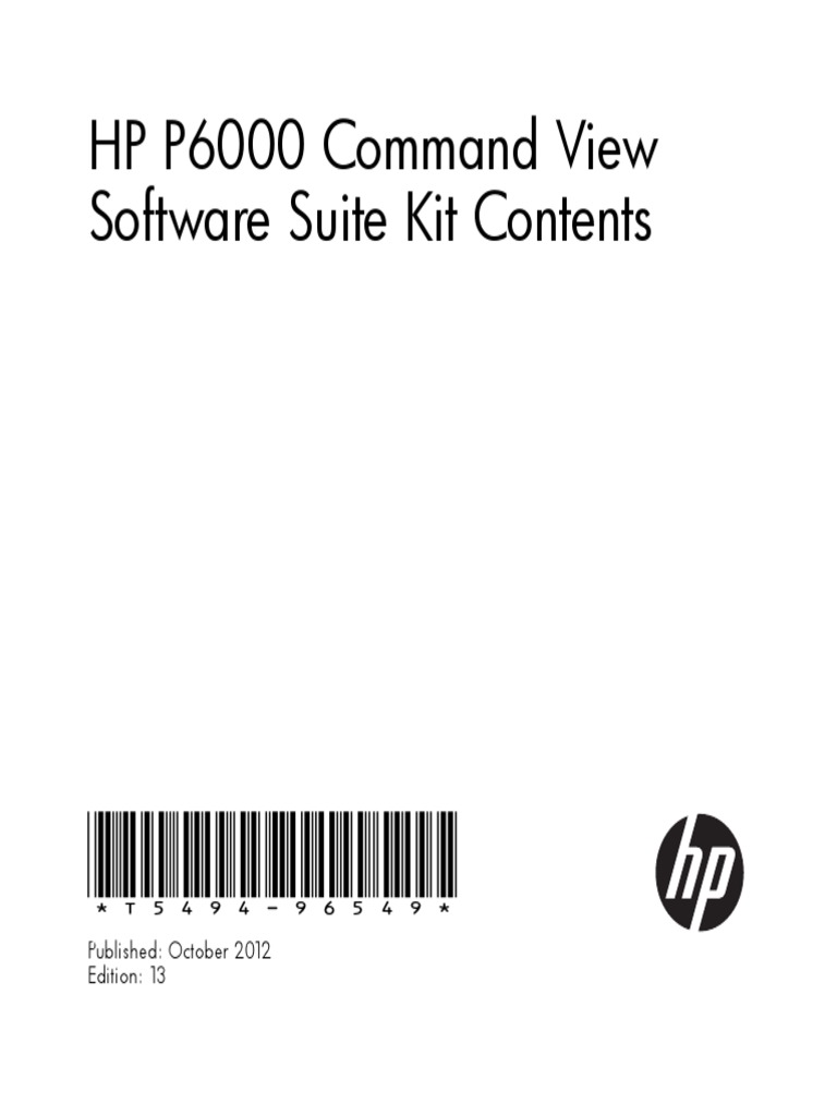 HP P6000 CV Kit Contents | PDF | Software | Hewlett Packard