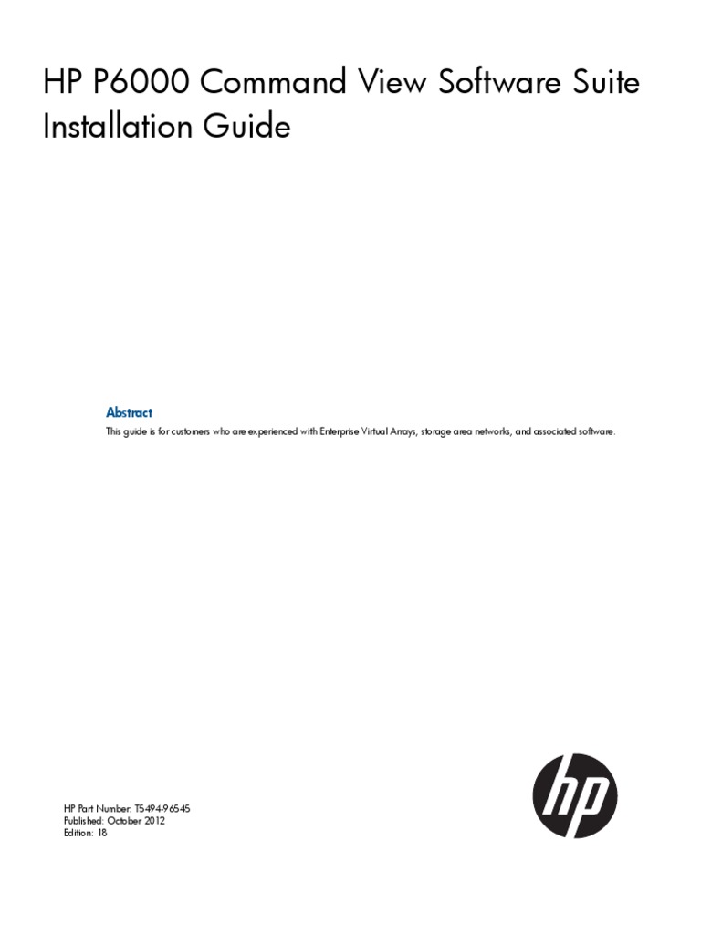 HP P6000 CommandView InstallationGuide | PDF | Installation (Computer Programs) | Microsoft Windows