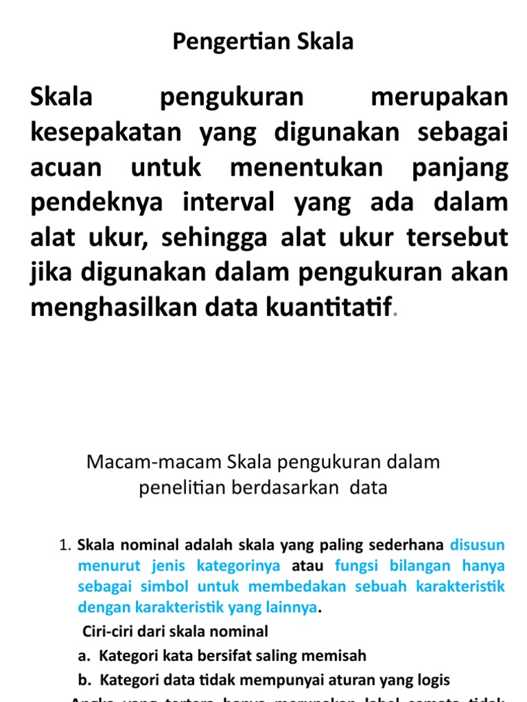 Skala Pengukuran | PDF