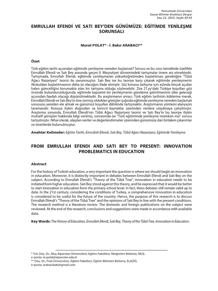 Emrullah Efend - Ve Sati Bey - Den G - N - M - Ze - e - T - Mde Yen - Le - Me Sorunsali (#384205 ...