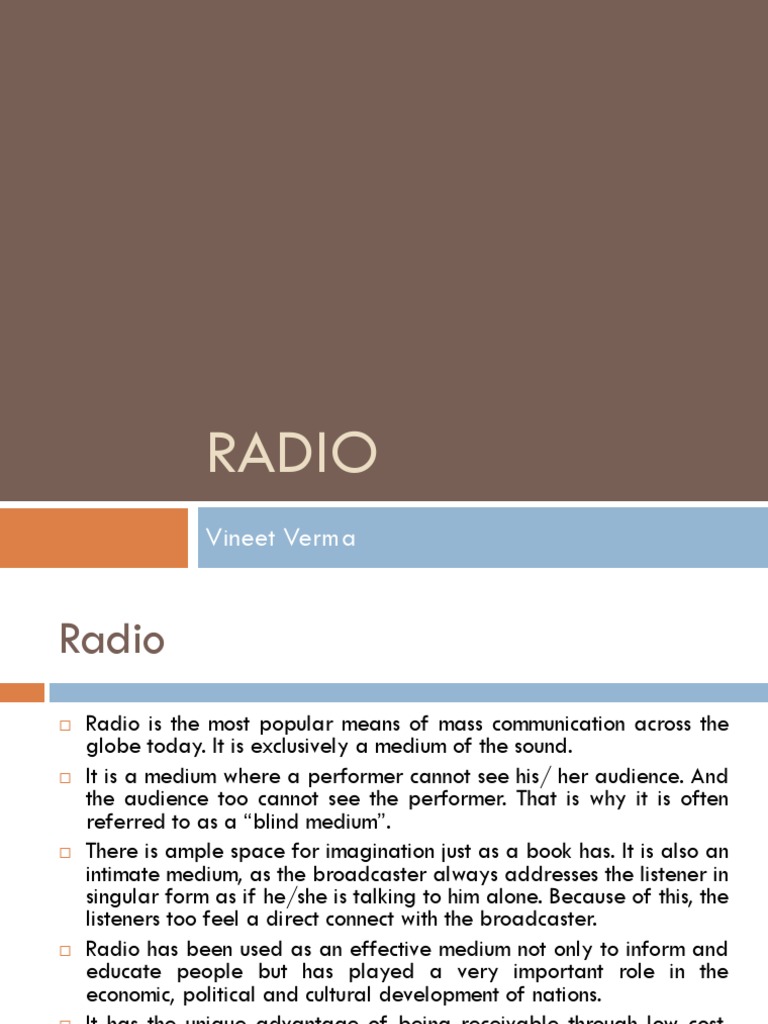 Radio PDF | Download Free PDF | Propaganda | Nazi Germany