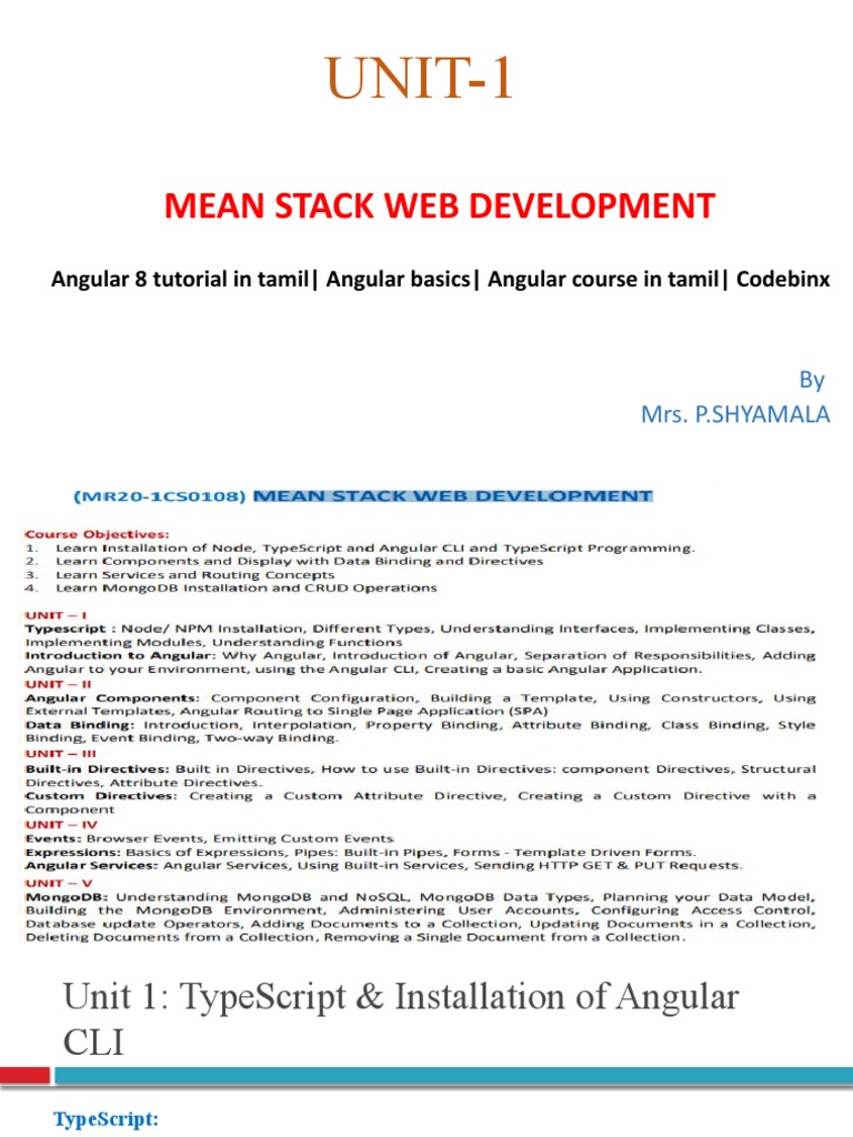 MEAN STACK - UNIT-1-Introduction | Download Free PDF | Ajax ... MEAN STACK - UNIT-1-Introduction | Download Free PDF | Ajax ...