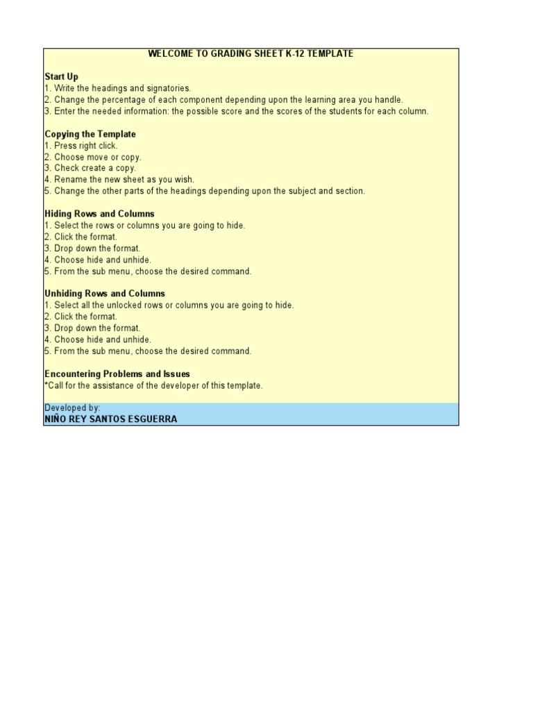 9-Rosemel Grading Sheet 3rdQ | PDF