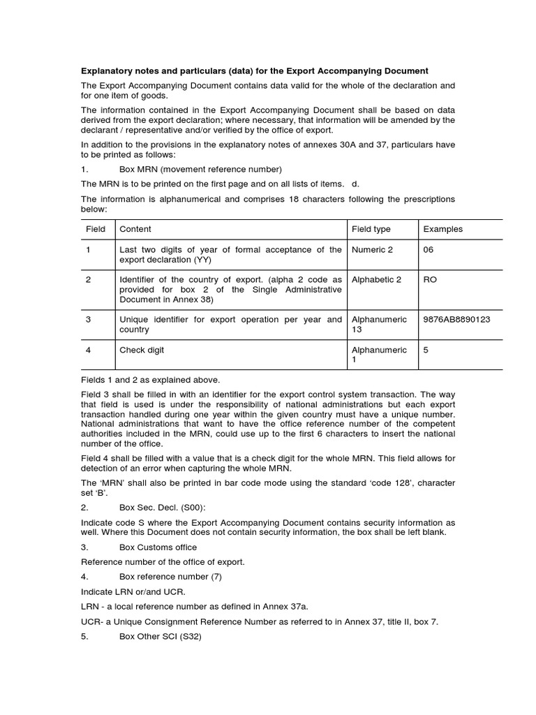 Export Declaration Form | Download Free PDF | Computing