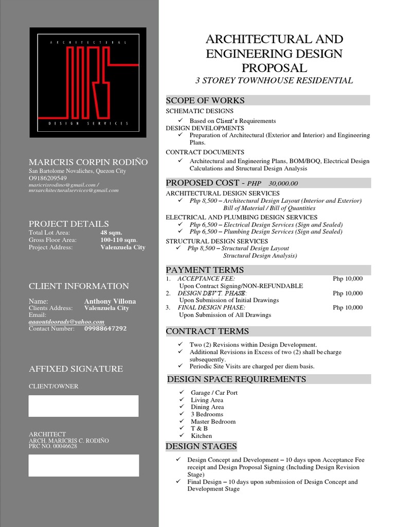 Valenzuela Project - 3 Storey Townhouse Residential PDF | PDF