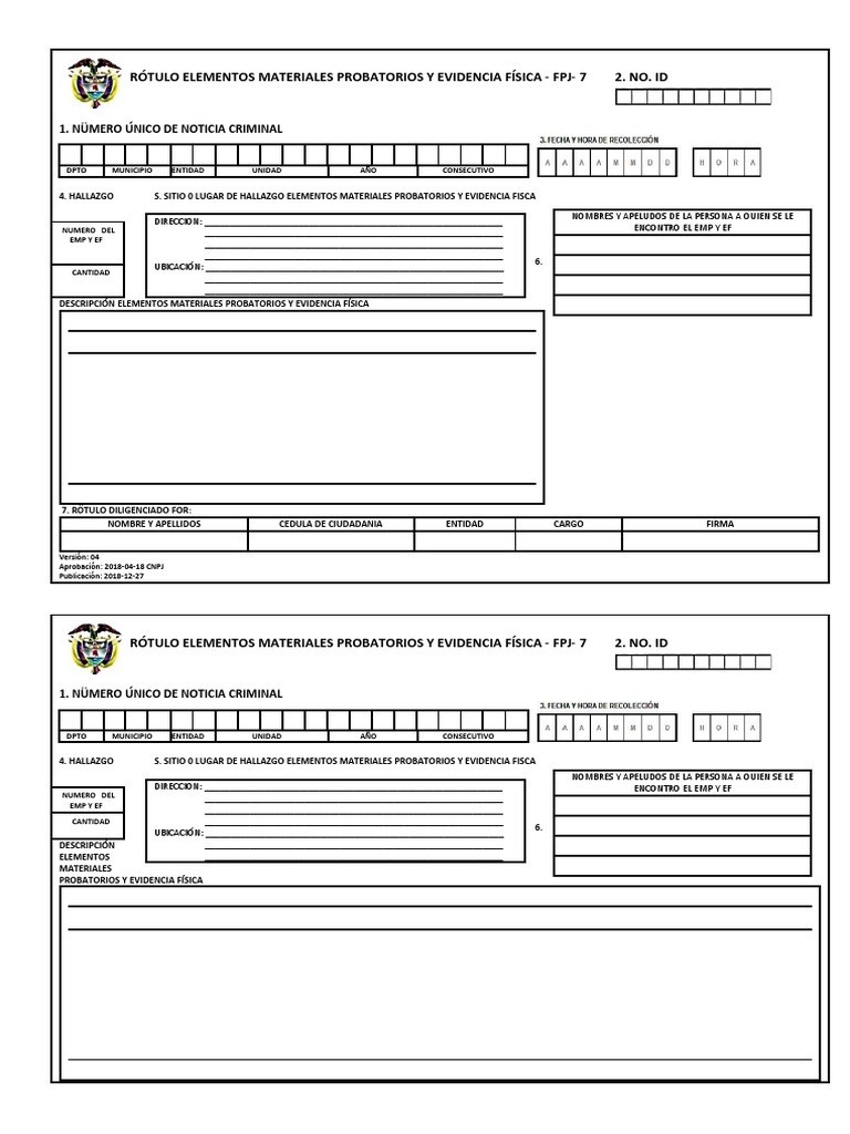 FPJ-7 Rotulo Nuevo | PDF
