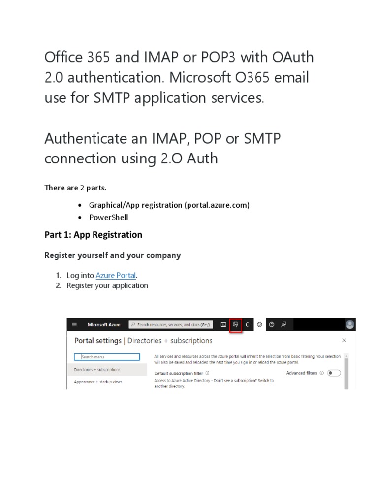 Office 365 and IMAP or POP3 With OAuth 2 PDF | Download Free PDF | Microsoft Exchange Server ...