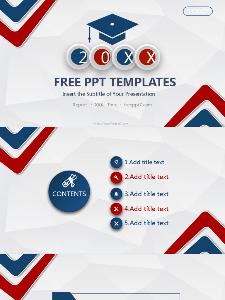 Red and Blue PPT Template Download | PDF