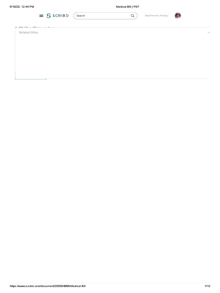 Medical Bill - PDF | Download Free PDF | Scribd