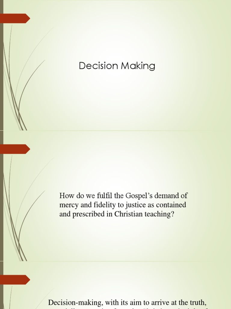 Christian Decision-Making Guide | PDF | Catholic Church | Conscience