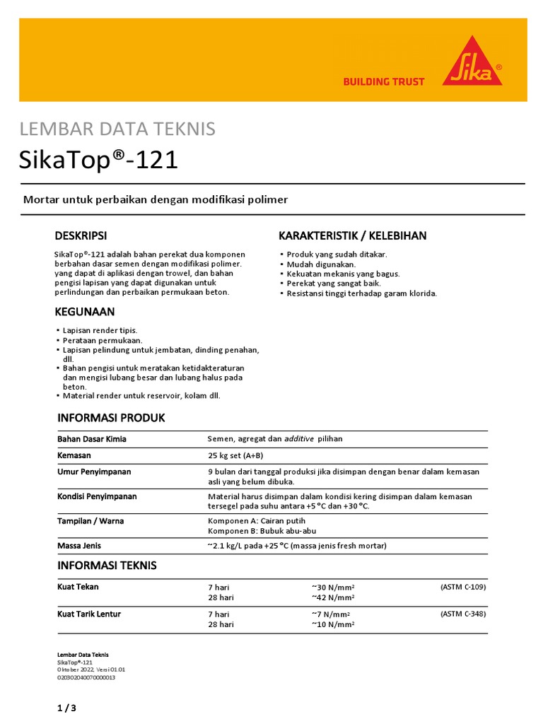 MSDS Sikatop-121 | PDF