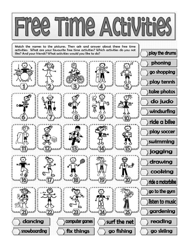 Act 3 - 4to - Free Time Activities | PDF