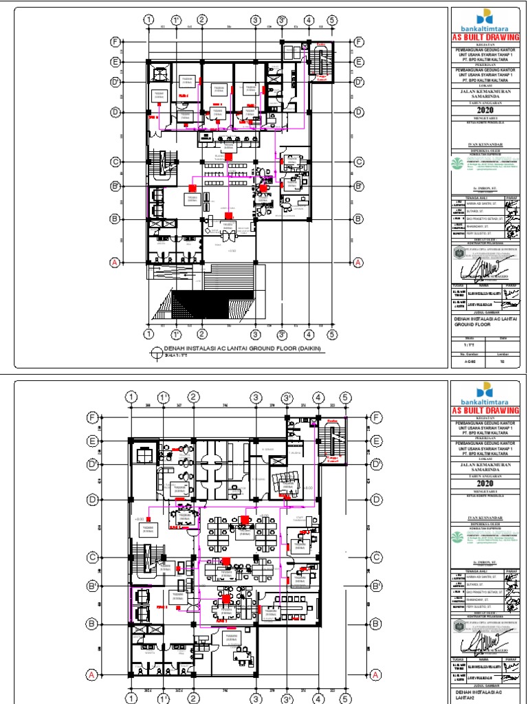 Denah Instalasi AC Gedung Syariah | PDF