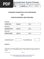 Positive Material Identification Procedure: Index | PDF | Calibration | Verification And Validation