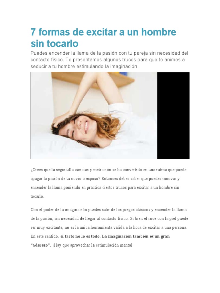 7 Formas de Excitar A Un Hombre Sin Tocarlo | PDF | Erotismo