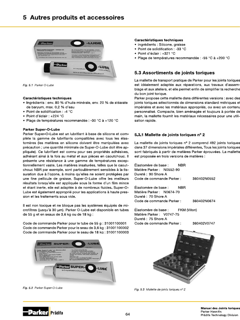 Coffret de Joints Torique Parker | PDF