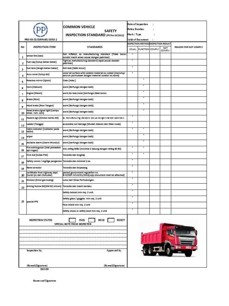 A Thorough Vehicle Safety Inspection | PDF