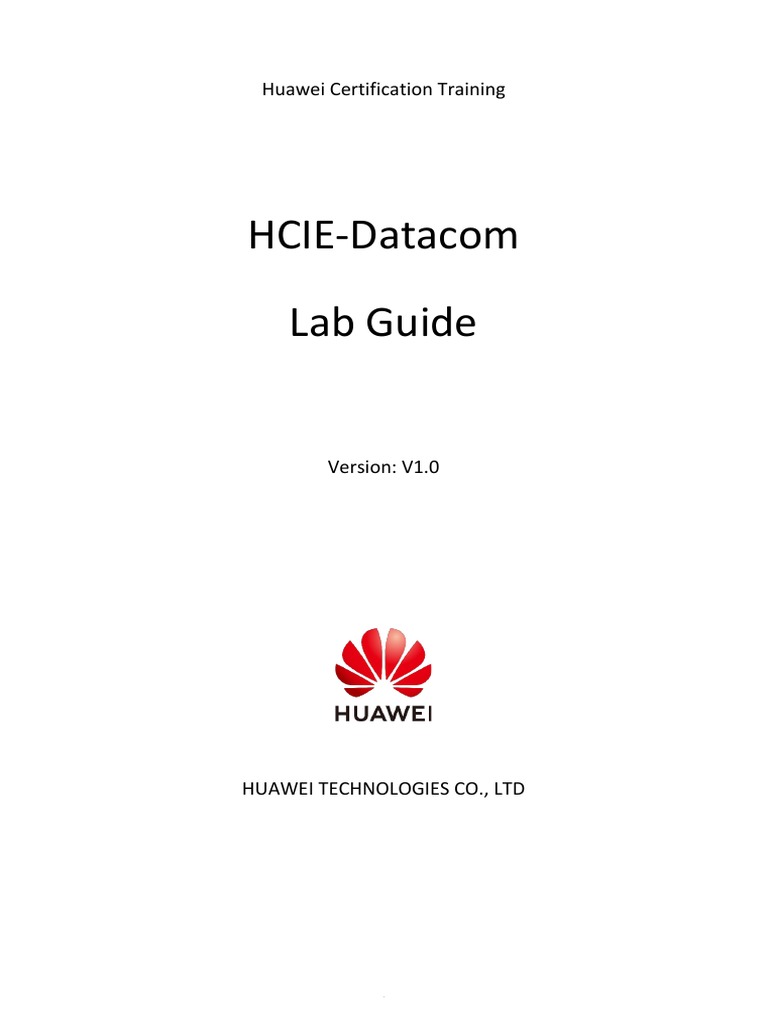 HCIE-Datacom V1.0 Lab Guide | PDF | Computer Network | Router (Computing)