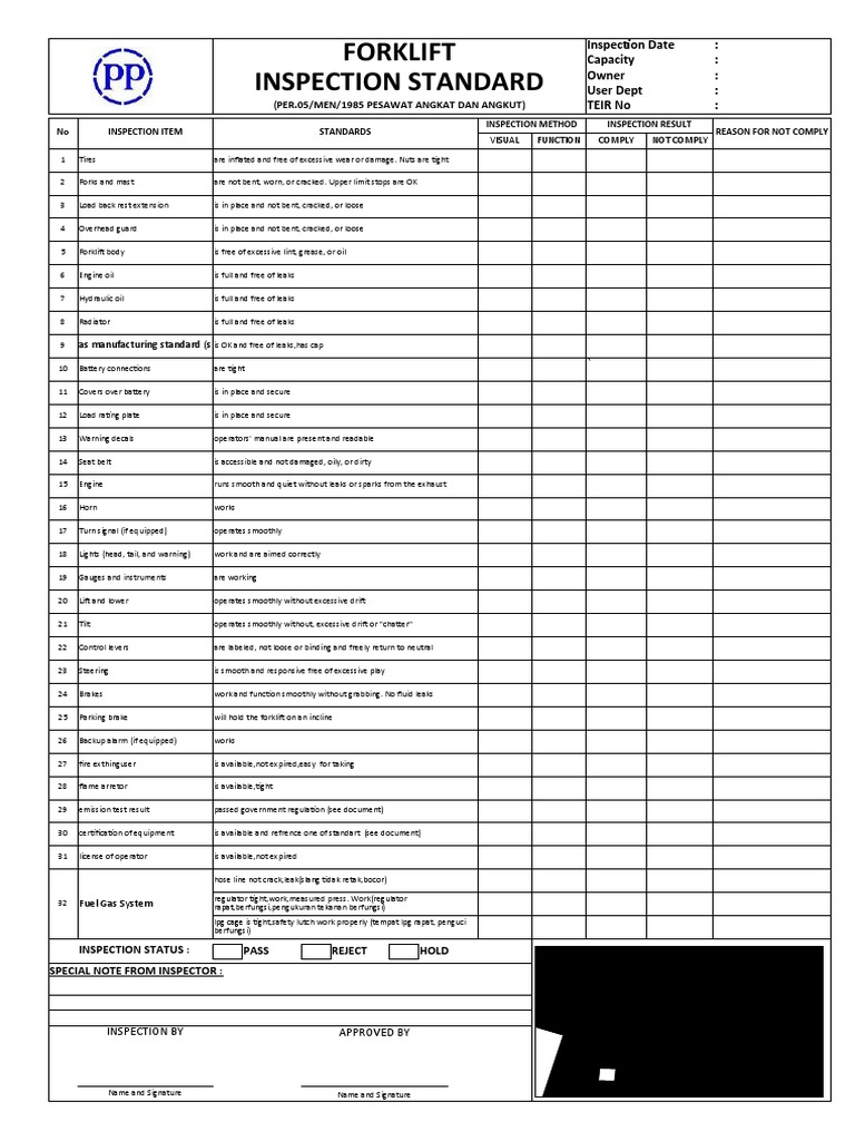 Inspeksi Tools & Alat Berat | Download Free PDF | Forklift | Crane ...