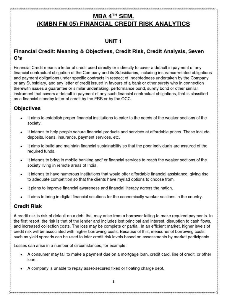 KMBN FM05 - Fcra Unit 1 - 5 | PDF