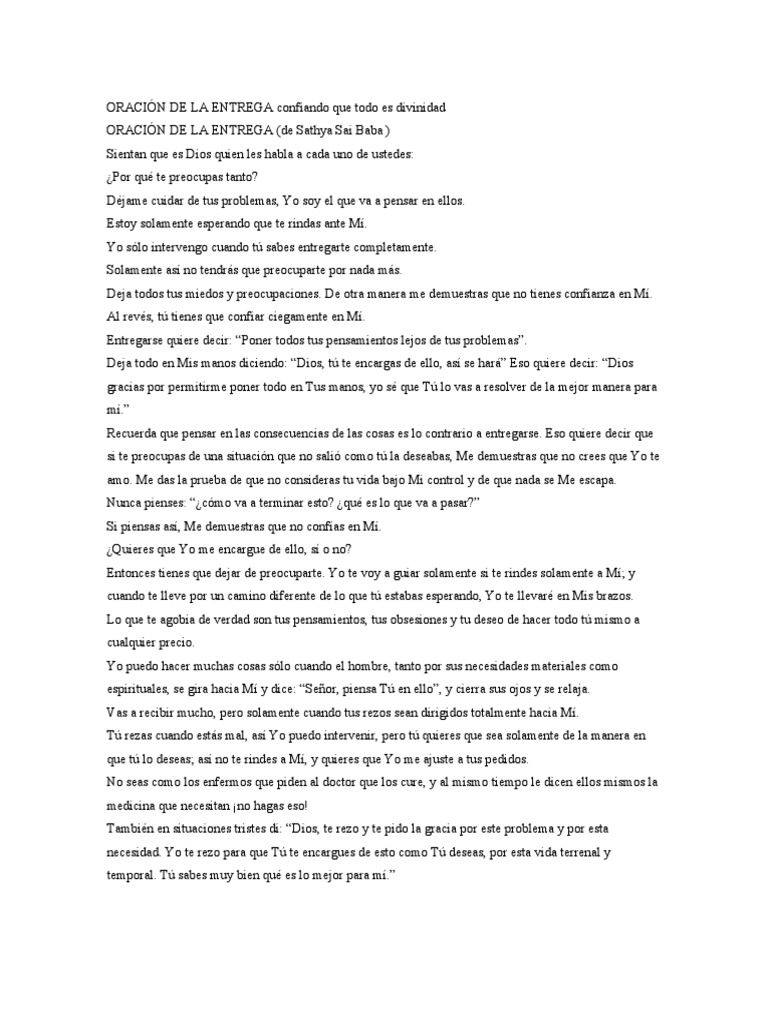 Rendicion | PDF | Oración