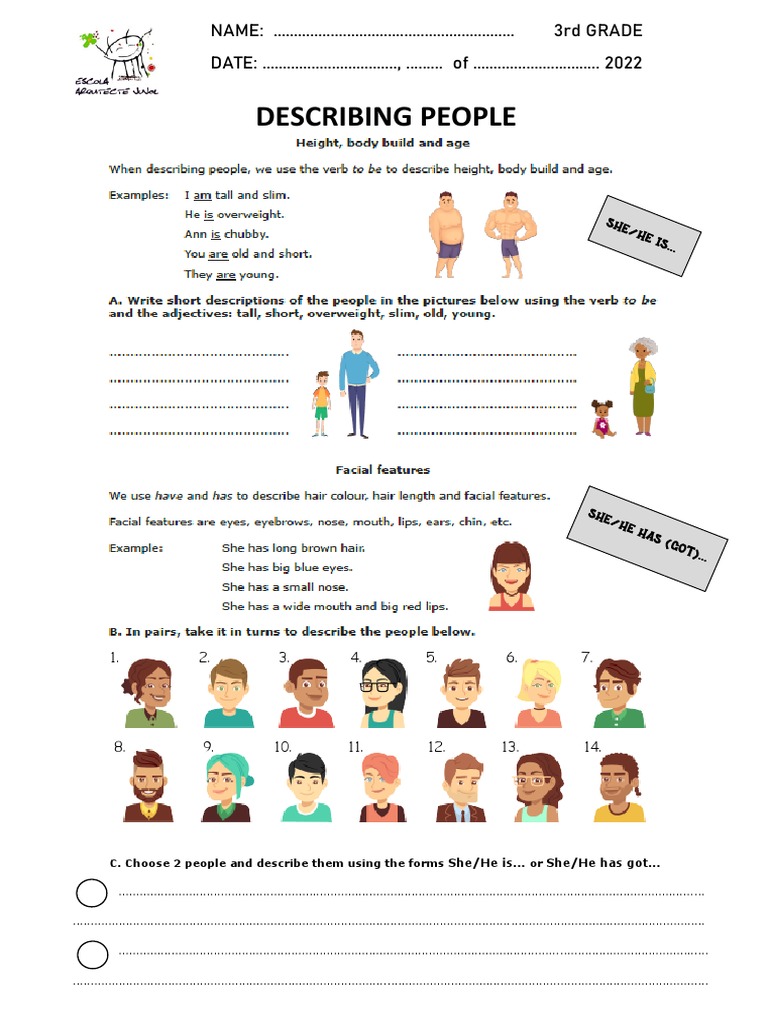 Describing People Worksheet | PDF Describing People Worksheet | PDF