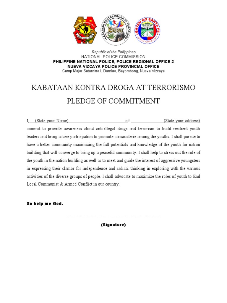 Pledge of Commitment | PDF