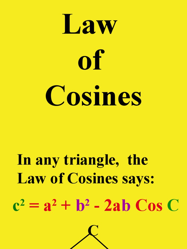 6 2 Law of Cos | PDF
