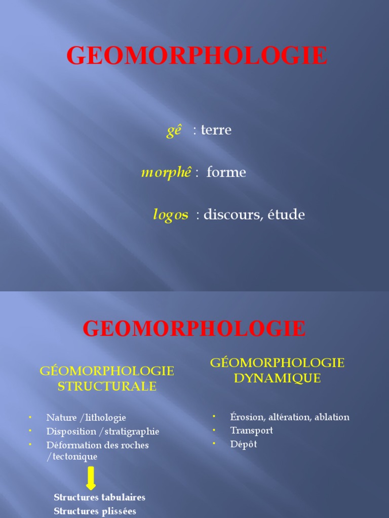 Géomorphologie Résumé 01 | PDF | Roche sédimentaire | Géomorphologie
