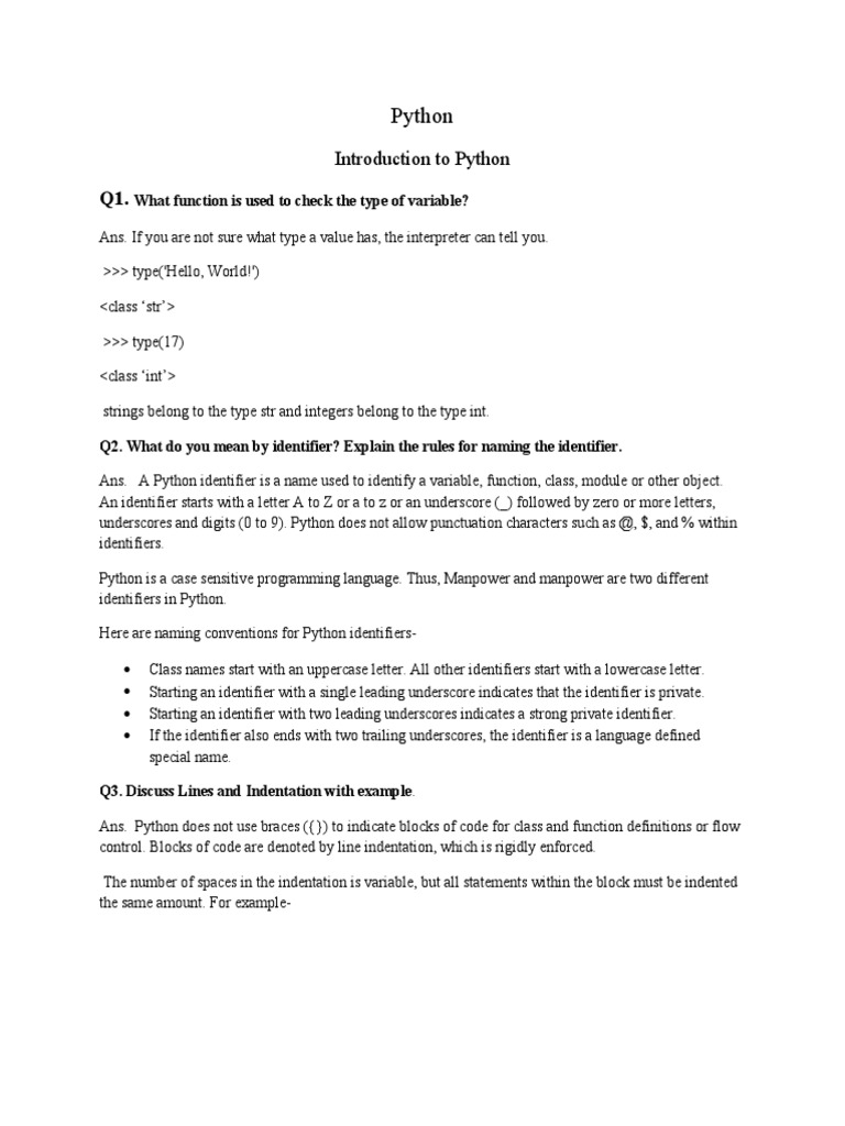 Unit 1 Pdf Variable Computer Science Python Programming Language