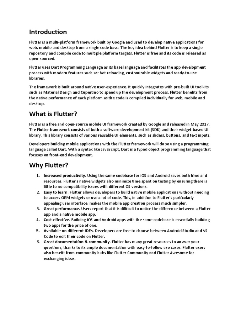 Flutter Course | Download Free PDF | Systems Engineering | System Software