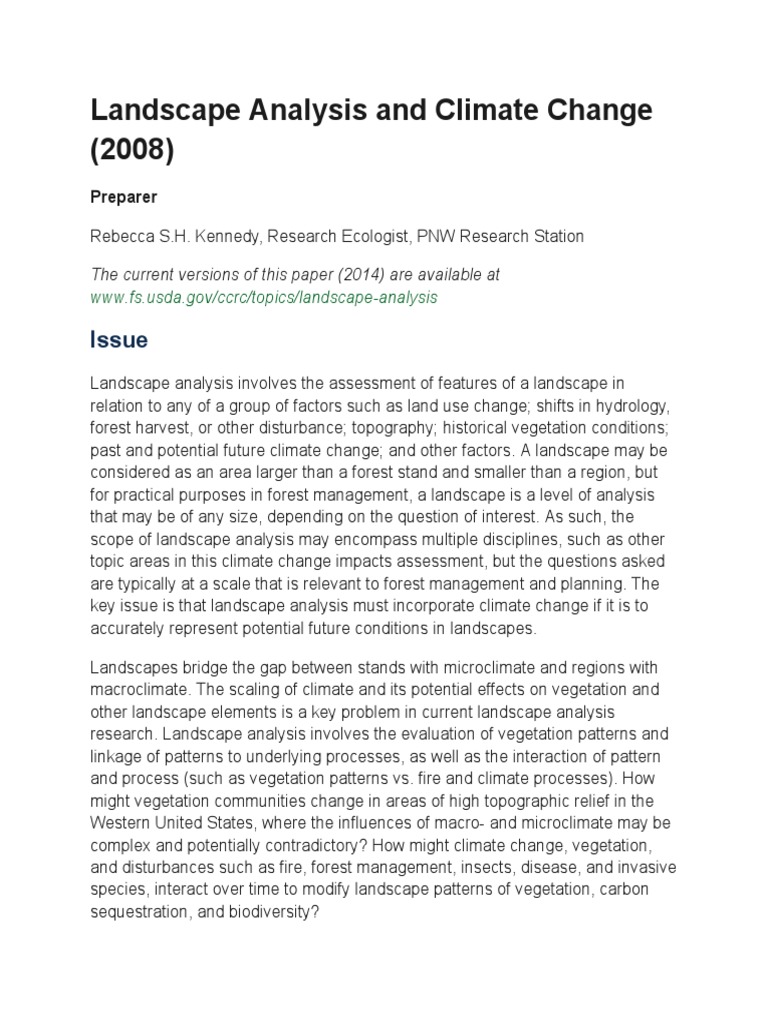 Landscape Analysis and Climate Change (2008) | PDF | Vegetation ... Landscape Analysis and Climate Change (2008) | PDF | Vegetation ...