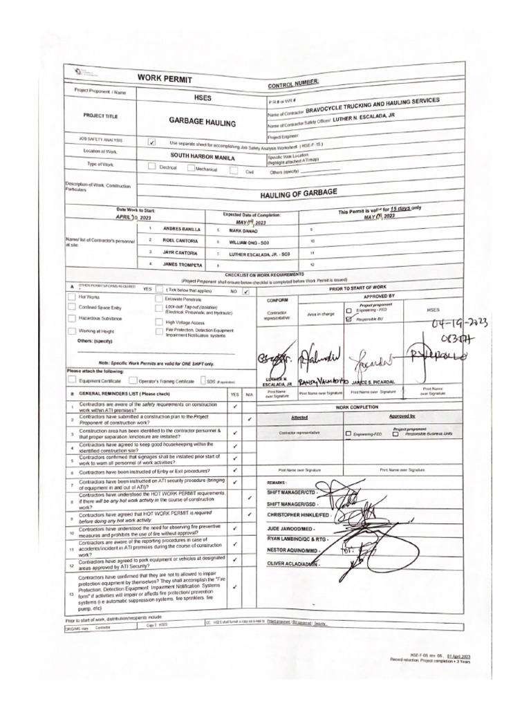 Work Permit | PDF