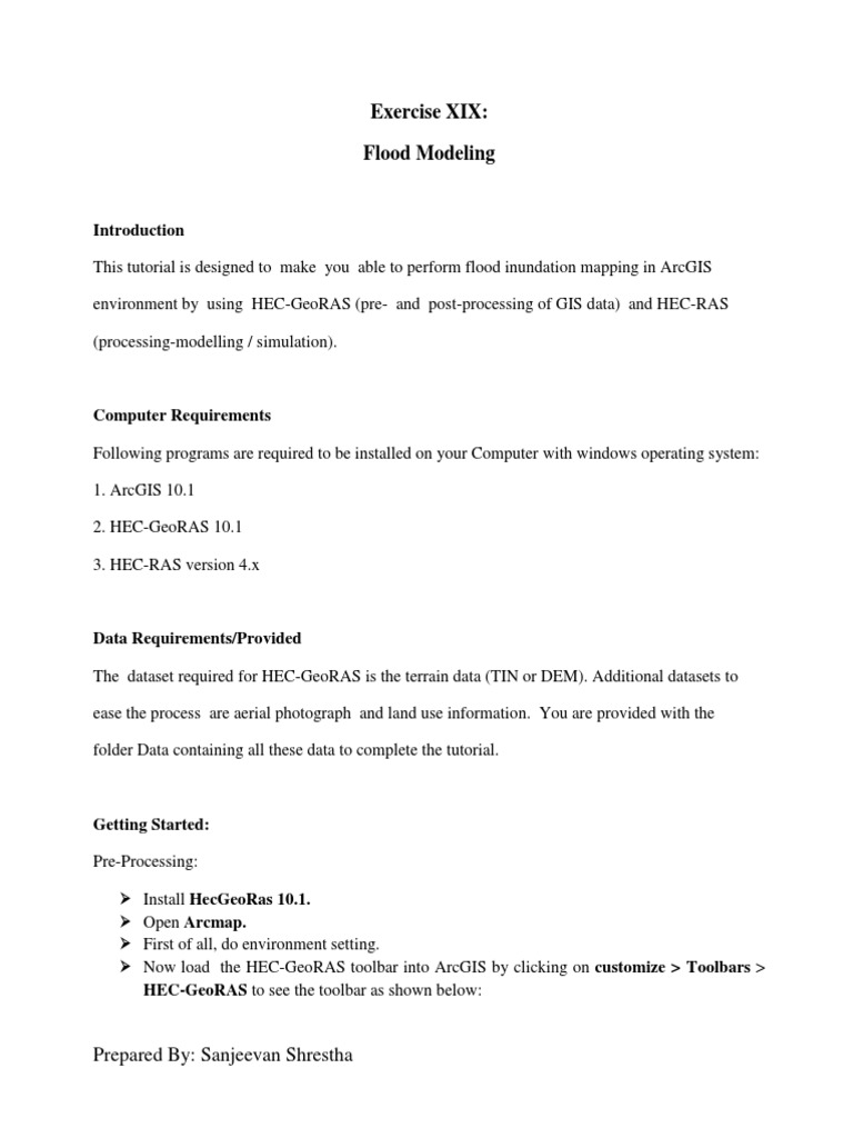 Flood Modeling Tutorial | PDF | Arc Gis | Geographic Information System Flood Modeling Tutorial | PDF | Arc Gis | Geographic Information System