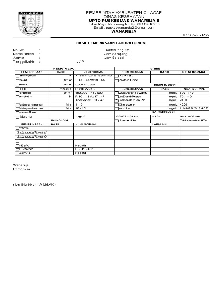 Laboratorium HSIL (2) Covid Swab | PDF