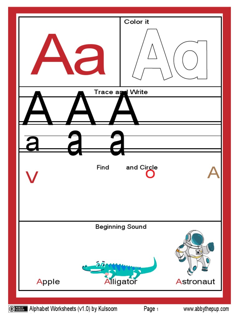 Letter Worksheets | PDF