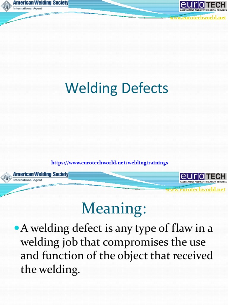 Types of Welding Defects Explained in Detail | PDF | Construction | Welding