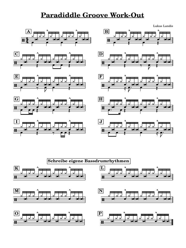 Paradiddle Groove Work-Out | PDF